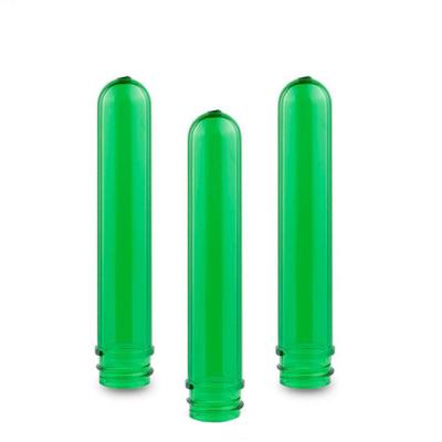 China Food Grade 26g 28mm Bottle PET Preform Moss Green New Material for sale