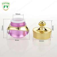 China Empty 5g Plastic Crown Shape Acrylic Cosmetic Jar For Eye Cream for sale