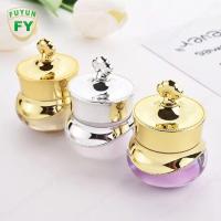 China Crown Crystal Acrylic Refillable Cosmetic Cream Jar 3 Pack 5ml 5g for sale