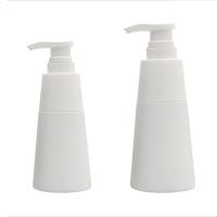 China Cone Type Plastic Screen Printing PET Shampoo Bottle Black White 350ml for sale
