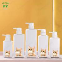 China 500ml Pump Bottle Dispensers for Lotion Shampoo Square Shape for sale