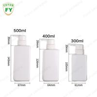 China 500ml Pump Bottle Dispensers for Lotion Shampoo Square Shape for sale