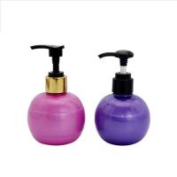 China 180ml Spherical Plastic Pump Bottles Diameter 24mm For Shampoo for sale