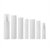 China Empty Cosmetic Cylinder White Plastic Pump Bottle 15ml 30ml 50ml for sale