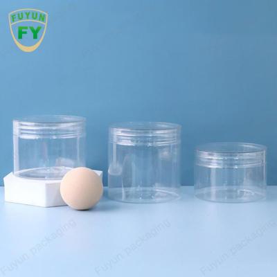 China Food Grade Hermetic Clear PET Plastic Jar Food Grade With Aluminium Lids for sale