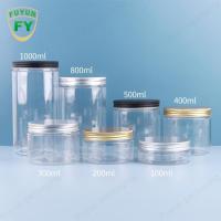 China PET Sided Plastic Packaging Jars With Aluminum Cap 1 Oz 2 Oz 4 Oz 8 Oz for sale