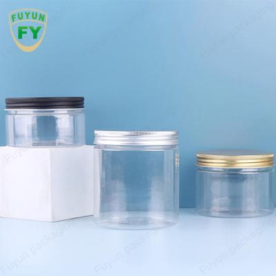 China Clear Sealed Pet Plastic Food Storage Jar With Lid 100g 300g 500g 1000g for sale