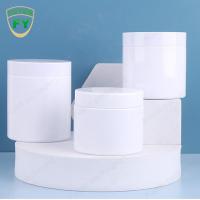 China PET Plastic Cosmetic Cream Jars With White Lids 50ml 80ml 100ml 120ml for sale