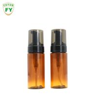 China 50ml 100ml 150ml Pump Soap Dispenser Bottle Amber Round for sale