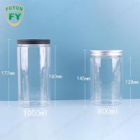 China Transparent Food Storage Candy Wide Mouth Jar White PET Plastic 100ml 300ml for sale
