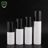 China Cylinder White Black Plastic PET Lotion Bottle With Pump Screen Printing for sale