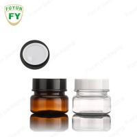 China Luxury Amber 30g 50g Plastic PET Cosmetic Jar For Face Cream for sale