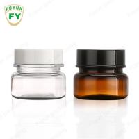 China Hot Stamping White Amber Plastic Acrylic Cosmetic Jar 50g for sale