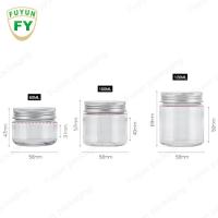 China BPA-Free Containers PET Plastic Food Storage Clear Cookie Round Jar with Lid for Candy Packaging for sale