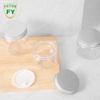 China 550ml 600ml 1000ml Cookie BPA Free PET Plastic Round Jar With Lid for sale