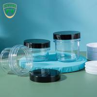 China 2oz 10ml 200ml Round Clear Plastic Lotion Jars For Cosmetic for sale