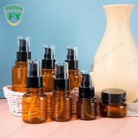 China Plastic Wide Mouth 15Ml 300Ml Amber Bottle For Cosmetic Packaging for sale