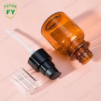 China Essential Oil Plastic Empty Amber Bottle For Cosmetic Packing 5ml 30ml 50ml for sale