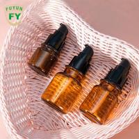 China Essential Oil Plastic Empty Amber Bottle For Cosmetic Packing 5ml 30ml 50ml for sale