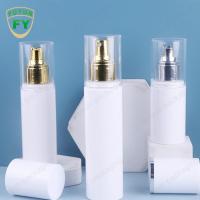China 75ml 120ml 150ml Transparent Pet Cosmetic Toner Spray Bottle With Gold Top for sale