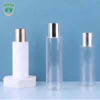 China PET Transparent 100ml Cosmetic Bottle With Double Layer Screw Cap 200ml 150ml for sale