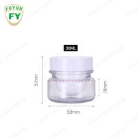 China Empty Transparent PET 30ml Cosmetic Jars Round Double Wall For Face Cream for sale