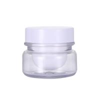 China Empty Transparent PET 30ml Cosmetic Jars Round Double Wall For Face Cream for sale
