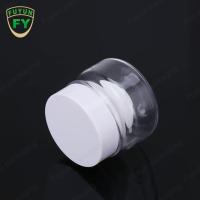 China Empty Transparent PET 30ml Cosmetic Jars Round Double Wall For Face Cream for sale