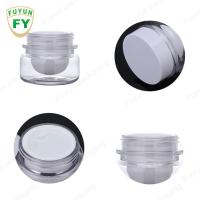 China Empty Transparent PET 30ml Cosmetic Jars Round Double Wall For Face Cream for sale