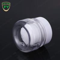 China Empty Transparent PET 30ml Cosmetic Jars Round Double Wall For Face Cream for sale
