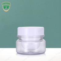 China Empty Transparent PET 30ml Cosmetic Jars Round Double Wall For Face Cream for sale