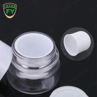 China Empty Transparent PET 30ml Cosmetic Jars Round Double Wall For Face Cream for sale