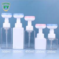 China 500ml Soap Foam Pump Bottle Square Empty Paw Flower Head bottle for sale