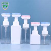 China 500ml Soap Foam Pump Bottle Square Empty Paw Flower Head bottle for sale