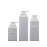 China 27oz 800ml Shampoo Conditioner Packaging Square Shower Gel Bottle With Pump for sale