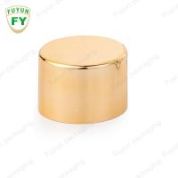 China Gold Cap Empty PET Spray Bottle 50ml Cylindrical Cosmetic Packaging for sale