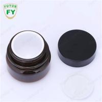 China Wholesale Cosmetic Food Packaging 30ml Amber Black Pet Plastic Cosmetic Cream Jar With White Black Lid for sale