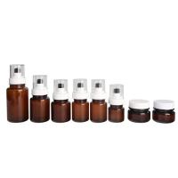 China Fuyun 40ml 60ml Amber Skincare Plastic Pump Bottles Continuous Spray for sale