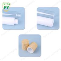 China 60ml Clear Frosted Cream Jar With Bamboo Pattern Lid Glass Cosmetic Packaging Sets for sale