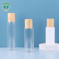 China 60ml Clear Frosted Cream Jar With Bamboo Pattern Lid Glass Cosmetic Packaging Sets for sale