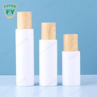 China 60ml Clear Frosted Cream Jar With Bamboo Pattern Lid Glass Cosmetic Packaging Sets for sale