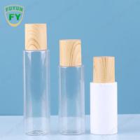 China 60ml Clear Frosted Cream Jar With Bamboo Pattern Lid Glass Cosmetic Packaging Sets for sale