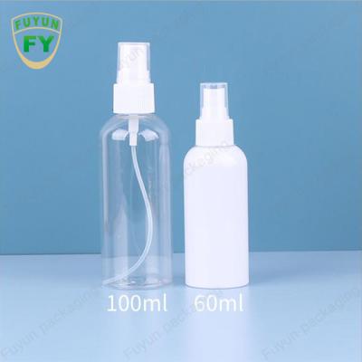 China 60Ml Transparent Spray PET Plastic Bottle Empty Pump Dispenser Cosmetic Packaging for sale