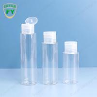 China White Clear Transparent Empty 60ml 80ml 100ml bottle with screw cap and flip top cover for sale