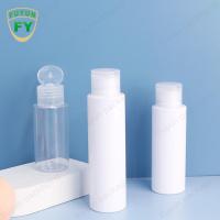 China White Clear Transparent Empty 60ml 80ml 100ml bottle with screw cap and flip top cover for sale