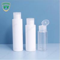 China White Clear Transparent Empty 60ml 80ml 100ml bottle with screw cap and flip top cover for sale