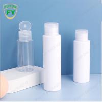 China White Clear Transparent Empty 60ml 80ml 100ml bottle with screw cap and flip top cover for sale