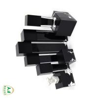 China Fuyun 15ml/30ml/60ml/100ml/120ml/15g/30g/50g/100g Clear black color rectangle shape acrylic plastic double wall bottle for sale