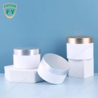 China Fuyun 80ml 100ml 120ml white clear color thicken bottom wall pet plastic cream jar with colored cap for sale