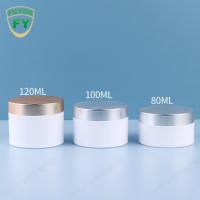 China Fuyun 80ml 100ml 120ml white clear color thicken bottom wall pet plastic cream jar with colored cap for sale